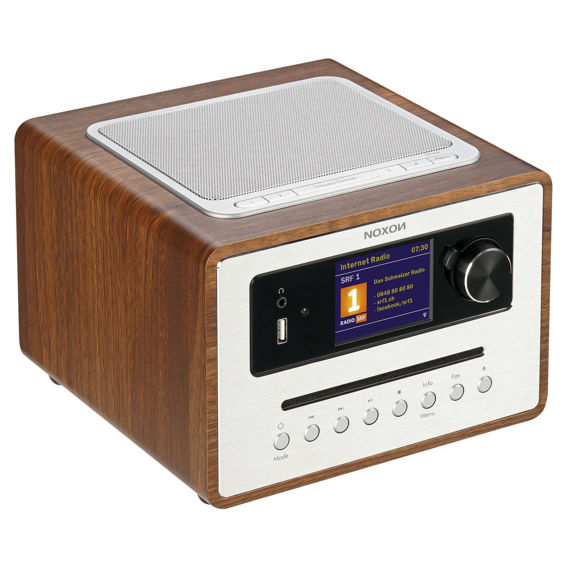 Noxon iRadio 500 CD Walnuss - 360° Soundsystem DAB+ / UKW ...