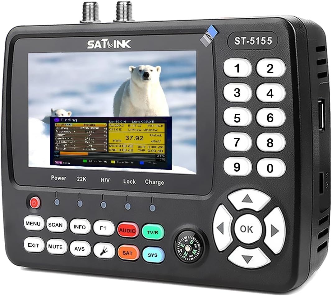 Satlink ST-5155 H.265 (10 Bit ) DVB-S/S2/T/T2/C Combo Messgerät | 13992