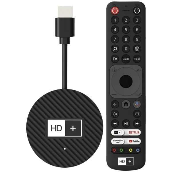 HD-Plus IP TV-Stick inkl. 3 Monate HD+ IP-Abo (UHD 4K, Android TV, Dual ...