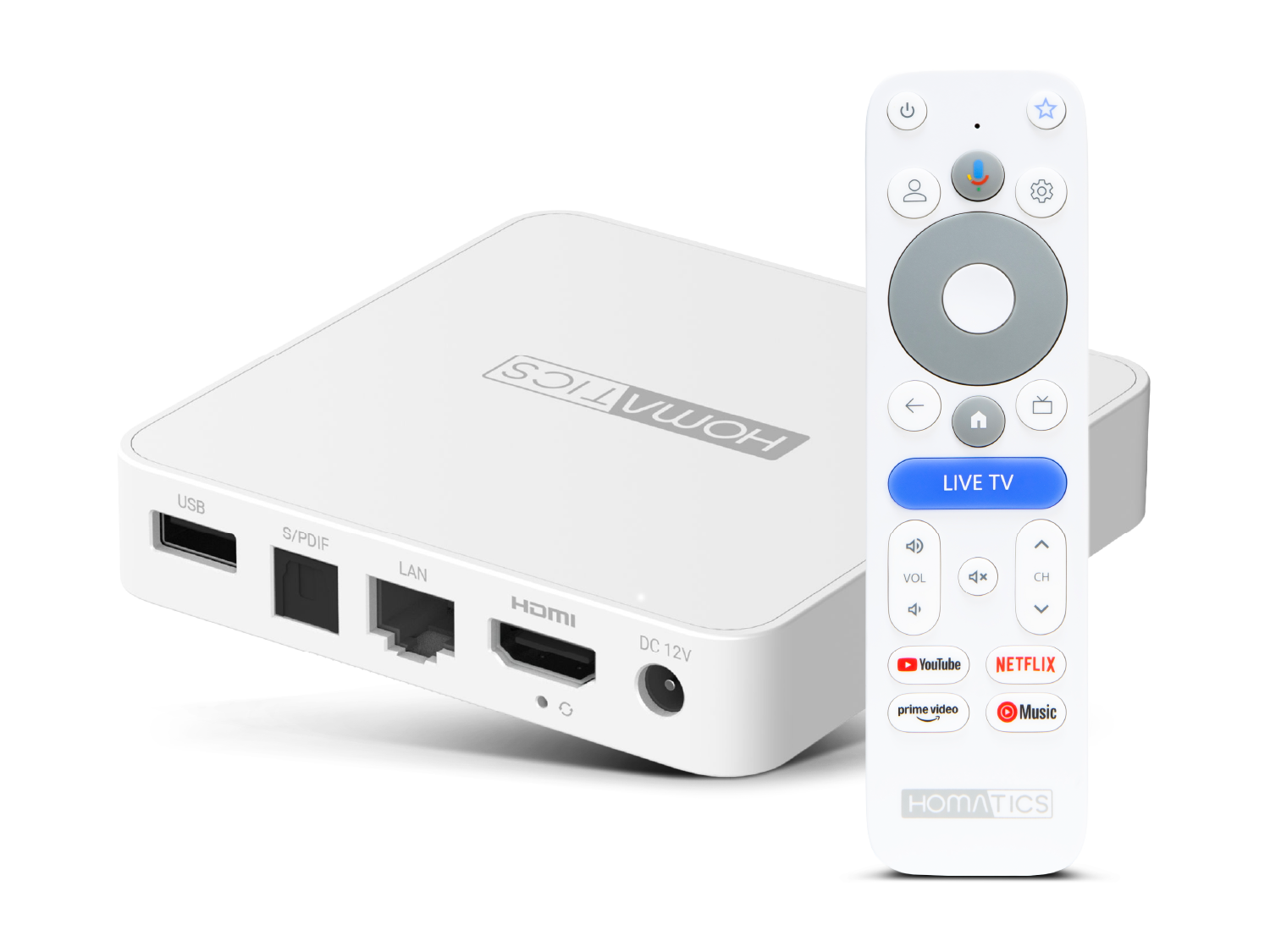 Homatics Box R Lite V2 Google TV Mediaplayer Weiß 4K UHD, 5GHz WiFi ...
