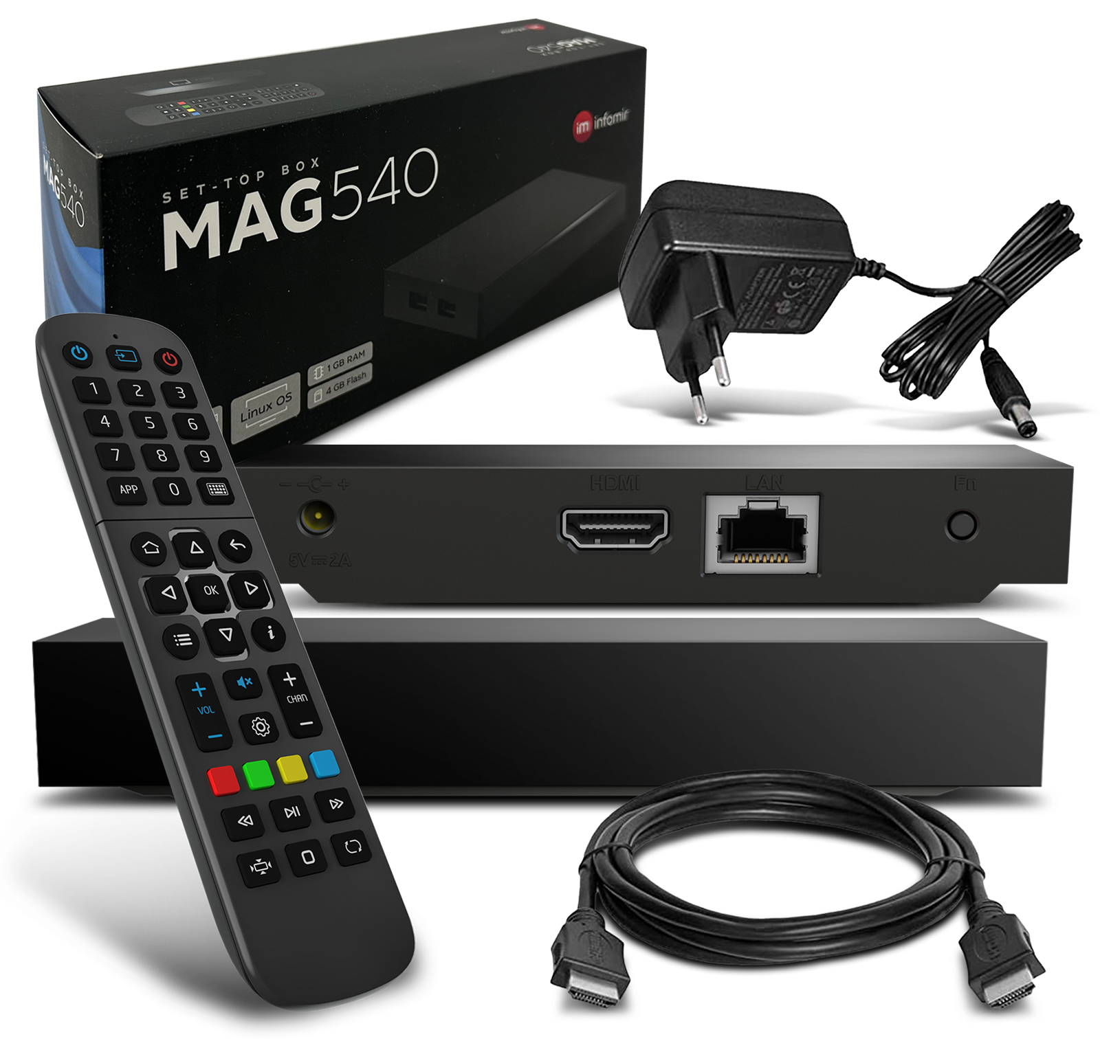MAG 540 IPTV Set Top Box 1GB RAM 4K HEVC H 265 Unterstützung Linux | 13837