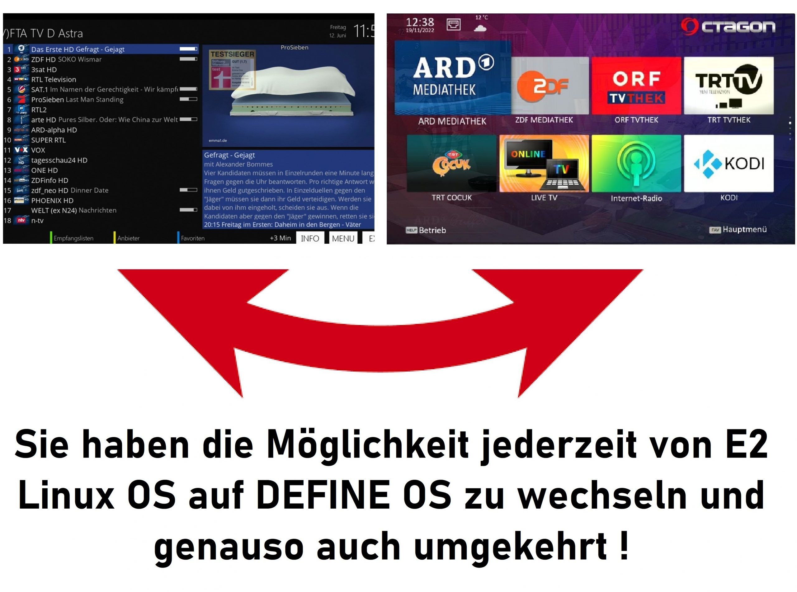 Octagon SX88 V2 4K UHD Sat IP-Receiver Linux E2 + Define OS, DVB-S2 ...