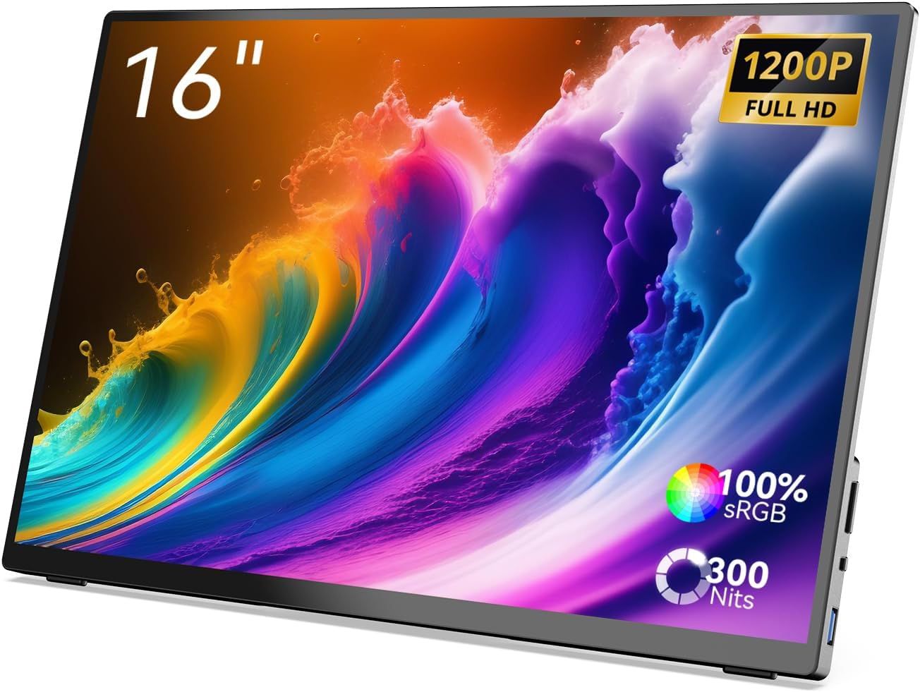 Minix SF16T tragbarer Touch-Monitor, Full HD 1200P IPS-Bildschirm, 100 % sRGB, 2X USB-C | 13962