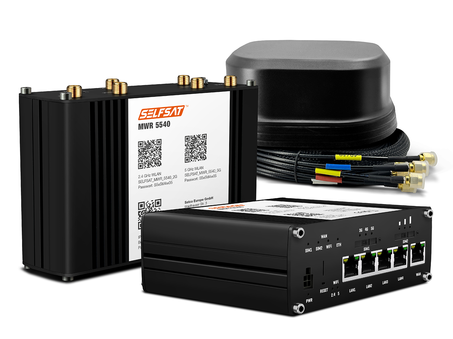 SELFSAT MWR 5540 5G Cat 12 WLAN Router bis 2,6 Gbps inkl. SATCO 5G ...