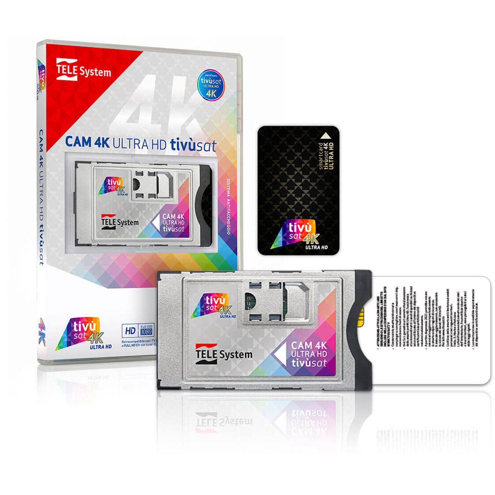 TiVusat Telesystem SmarCam 4K ULTRA HD CI+ inkl. Schwarz Smartkarte | Tivusat 4k UHD Karte nicht ...