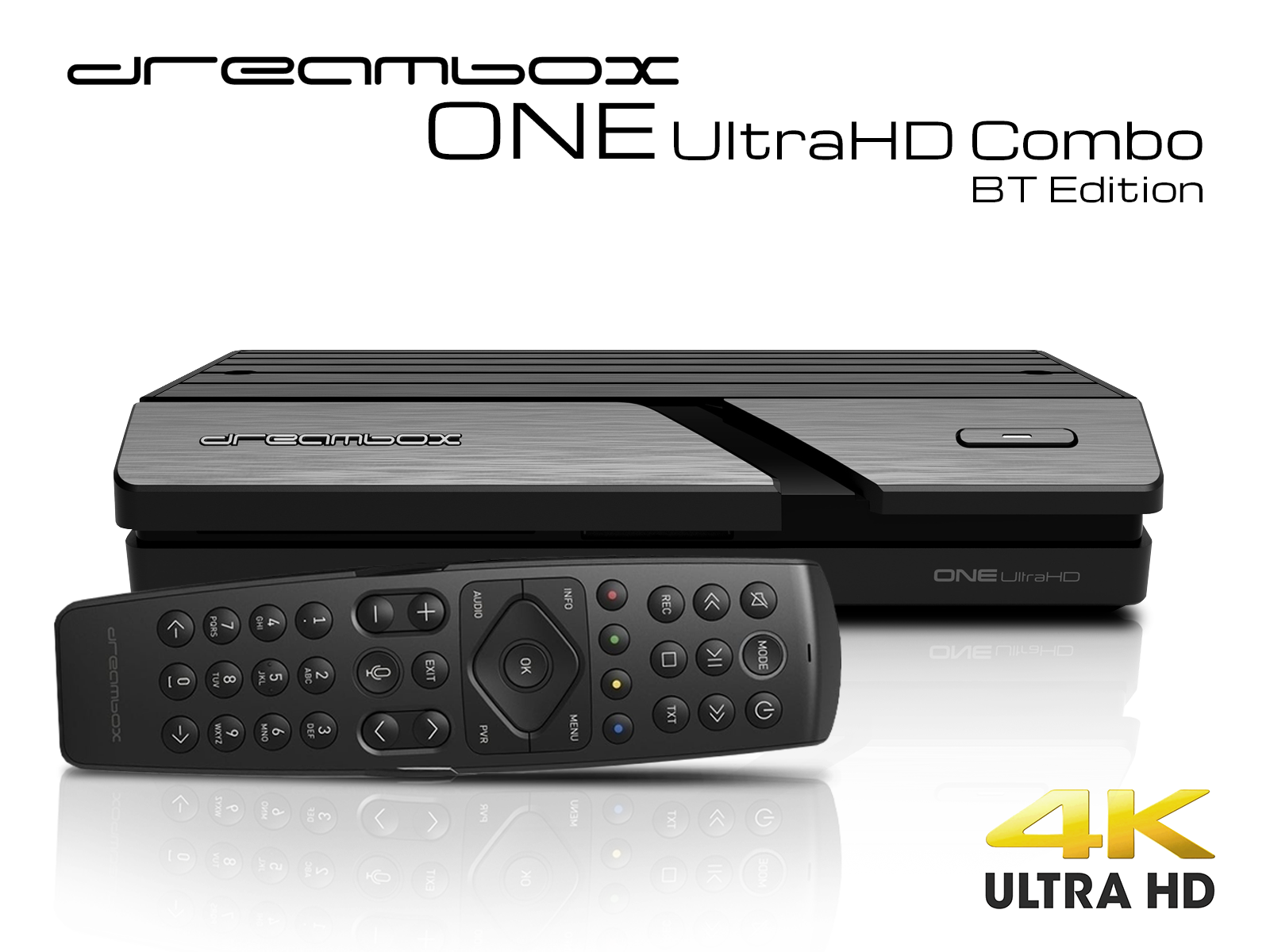 Dreambox One Combo Ultra HD BT 1x DVB-S2X / 1xDVB-C/T2 Tuner 4K 2160p ...